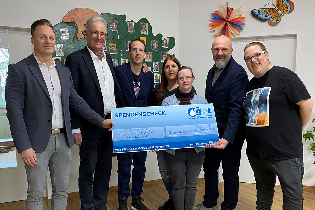 GWT spendet 10.000,- an Lebenshilfe Salzburg - GWT - Wasser und Wärmetechnik